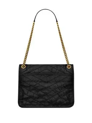 Saint Laurent Niki Logo-lettering Shoulder Bag - Black
