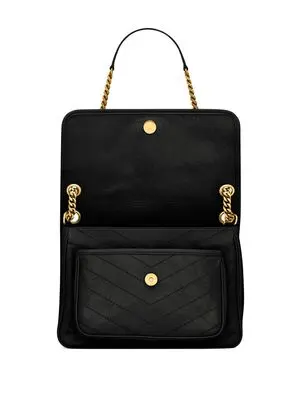 Saint Laurent Niki Logo-lettering Shoulder Bag - Black
