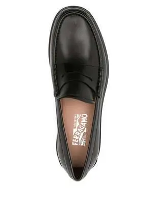FERRAGAMO Leather Penny Loafers