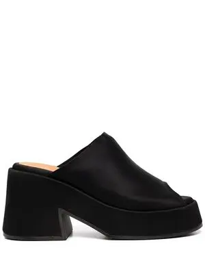 GANNI Platform Chunky Mules - Black