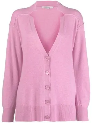 Stella McCartney Notched-detail Oversized Cardigan