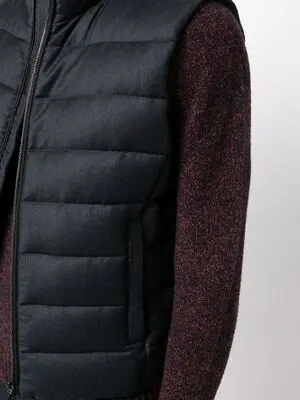 MOORER Zipped Padded Gilet - Blue