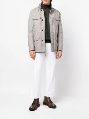 MOORER Long-sleeve Padded Jacket - Grey