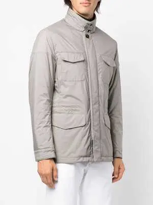 MOORER Long-sleeve Padded Jacket - Grey