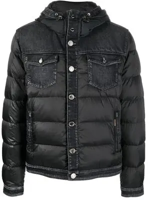 MOORER Button-up Padded Jacket - Black