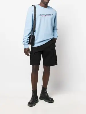 DIESEL® Logo-print Long-sleeve Sweatshirt