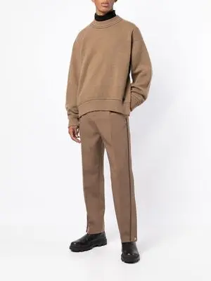 Sacai Crew-neck Jumper - Brown