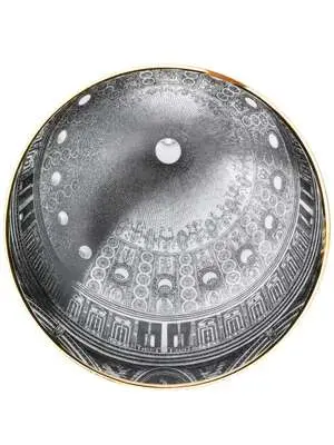 FORNASETTI Cupole D'italia-print Wall Plate - Black