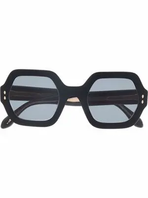 Isabel Marant Hexagonal Sunglasses - Black