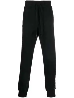 Versace Logo-tape Cotton Track-pants - Black