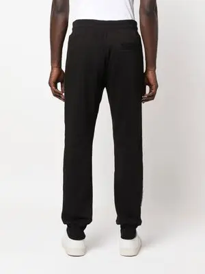 Versace Logo-tape Cotton Track-pants - Black