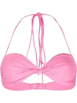 Magda Butrym Ruched Bikini Top - Pink