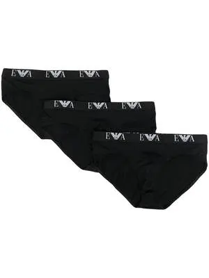 Emporio Armani Logo-waistband Boxer - Black