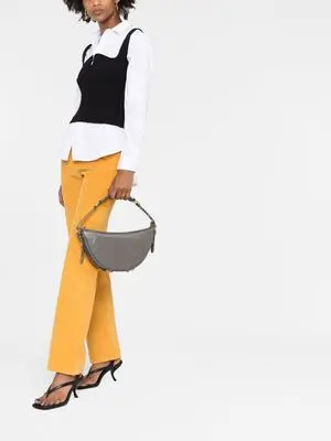 By Far Zip-up Curved Shoulder Bag