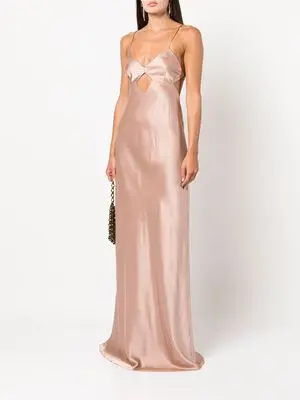 Michelle Mason Cut-out Detail Gown - Pink