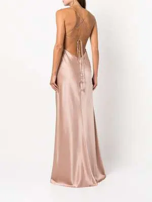 Michelle Mason Cut-out Detail Gown - Pink