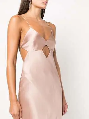 Michelle Mason Cut-out Detail Gown - Pink