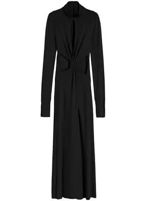 Victoria Beckham Twist-front Maxi Dress - Black
