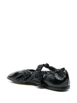 Proenza Schouler Elasticated-strap High-shine Ballerina Shoes