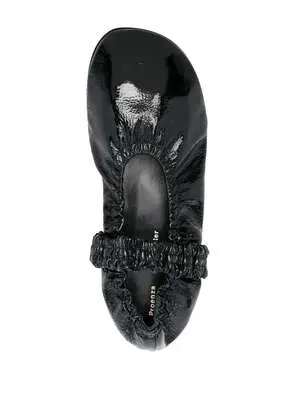 Proenza Schouler Elasticated-strap High-shine Ballerina Shoes