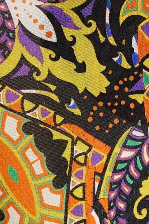 Etro Printed Silk Chiffon Straight-leg Pants