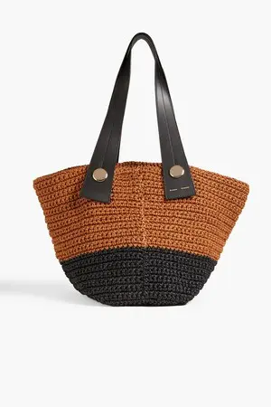 Proenza Schouler Proenza Schouler Two-Tone Crochet Tote - Tan