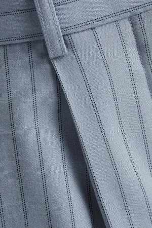 Acne Studios Pleated Pinstriped Wool Shorts