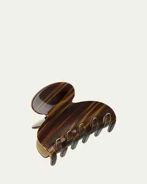 France Luxe France Luxe Small Couture Claw Clip Tiger Brown