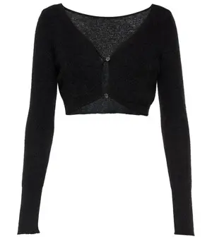 Jacquemus Le Cardigan Alzou Cropped Cardigan - Black