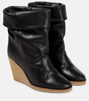 Isabel Marant Étoile Totam Wedge Leather Ankle Boots