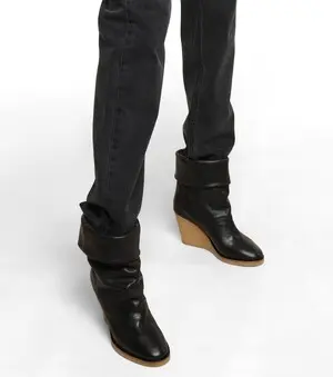 Isabel Marant Étoile Totam Wedge Leather Ankle Boots