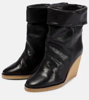 Isabel Marant Étoile Totam Wedge Leather Ankle Boots
