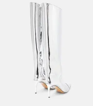 Alexandre Vauthier Alex 105 Metallic Knee-high Boots - Silver