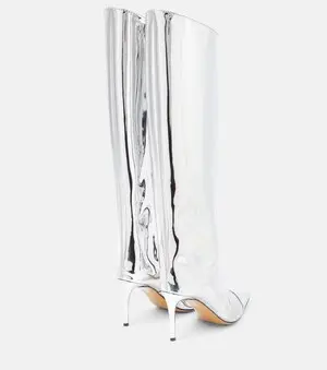 Alexandre Vauthier Alex 105 Metallic Knee-high Boots - Silver