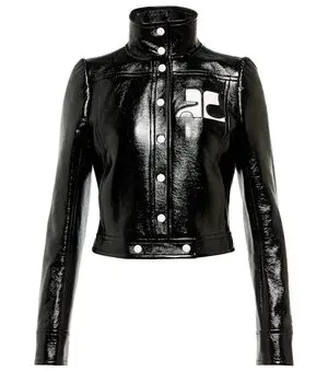 COURREGES Courrèges Reedition Cropped Vinyl Jacket