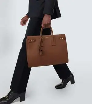 Saint Laurent Sac De Jour Thin Large Leather Tote Bag