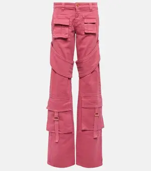Blumarine Denim Cargo Pants - Pink