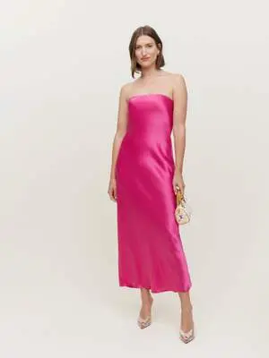 REFORMATION Joanne Silk Dress