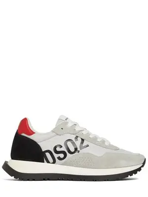 Dsquared2 Slash Suede & Nylon Sneakers Grey