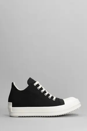 Rick Owens Low Sneaks Sneakers In Black Polyamide Nero
