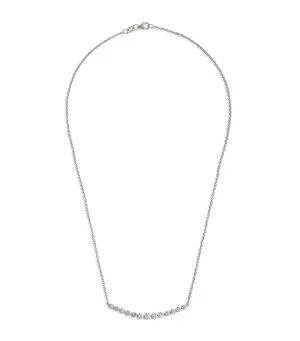 ANITA KO Gold And Diamond Crescent Necklace - White