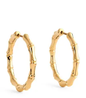 ANITA KO Bamboo Hoop Earrings - Gold