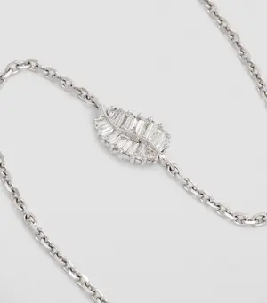 ANITA KO Leaf Motif Diamond Bracelet - White