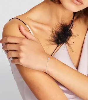 ANITA KO Leaf Motif Diamond Bracelet - White