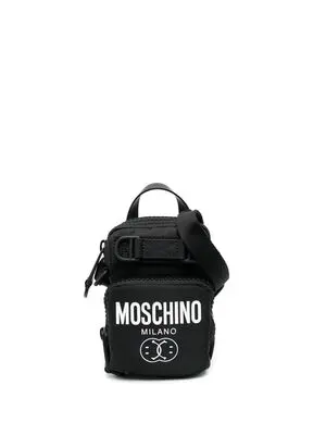 Moschino Print Zip-up Shoulder Bag