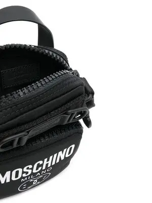 Moschino Print Zip-up Shoulder Bag
