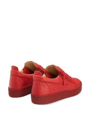 GIUSEPPE ZANOTTI Frankie Double-zip Low-top Sneakers - Red