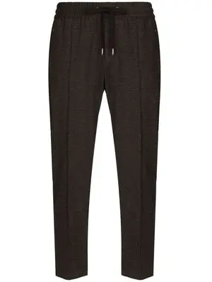 Dolce & Gabbana Check-print Joggers - Grey