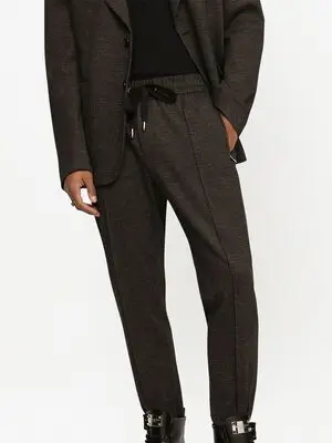 Dolce & Gabbana Check-print Joggers - Grey