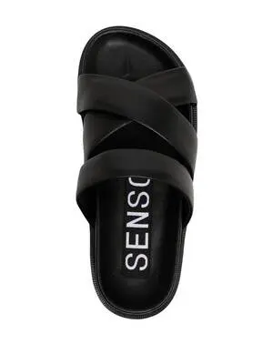 Senso Nico Leather Sandals - Black